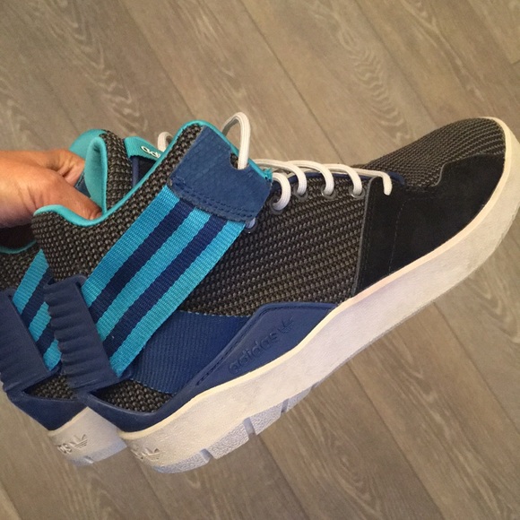 adidas | Shoes | Very Cool Bluegray Adidas High Top Sneakers 85 | Poshmark